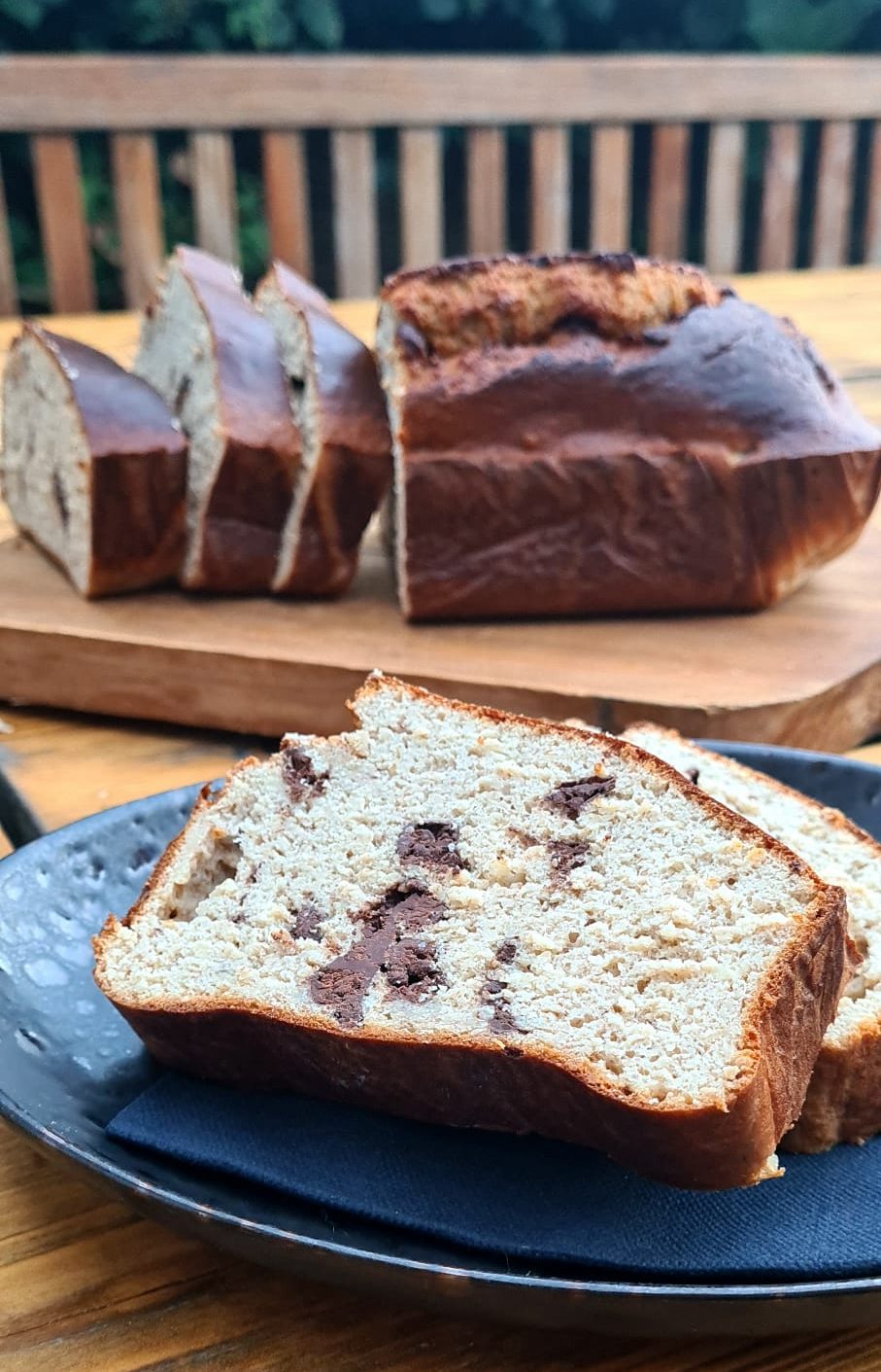 Chocolate chip proteïne bananenbrood - Sportieve Bourgondiër